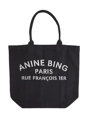 ANINE BING Canvas Tote Bag - Black