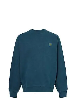 Carhartt Work In Progress Vista Crewneck Cotton-jersey Sweatshirt - Deep Lagoon