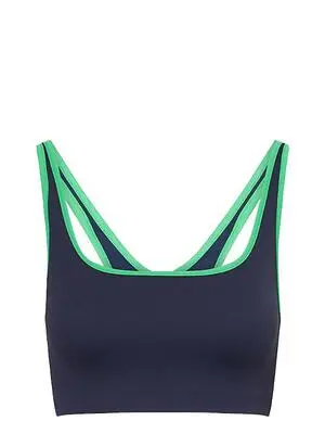 Splits59 Cait Rigor Stretch-jersey Sports Bra - Indigo/grass