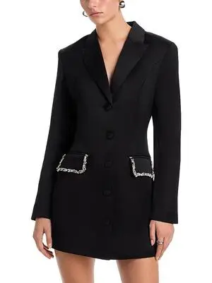 LUCY PARIS Beaded Blazer Dress - Black