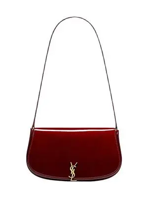 Saint Laurent Mini Voltaire Shoulder Bag - Gloss Burgundy