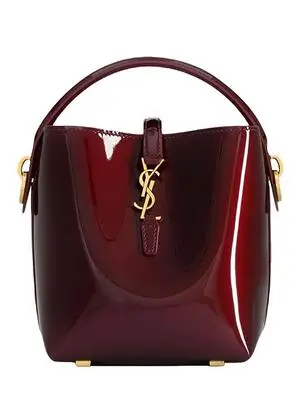 Saint Laurent Le 37 Mini Bag In Patent Leather - Gloss Burgundy