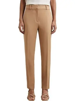 REISS Gabi Slim Leg Trousers - Camel