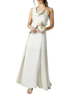 Coast Sleeveless Cowl Neck Bridesmaid Dress - Champagne