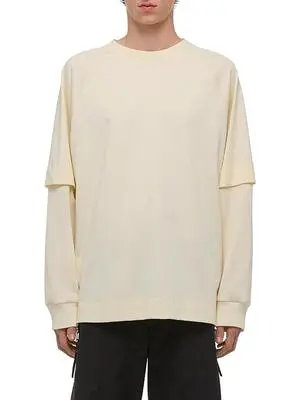 Helmut Lang Double Layer Crewneck Tee - Winter White