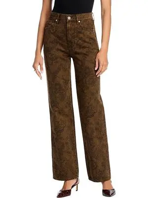 Veronica Beard Dylan High-rise Straight Jeans - Lichen/black