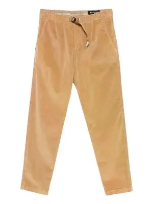 WHITE SAND Corduroy Drawstring Trousers - Brown