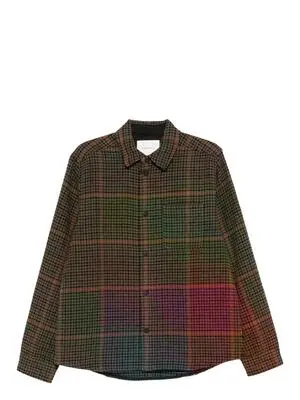 LES DEUX Check-print Pocket Shirt - Brown