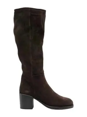 PANTANETTI Suede Block-heel Boots - Brown