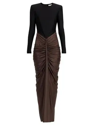 ET OCHS Tate Draped Two-Tone Column Gown