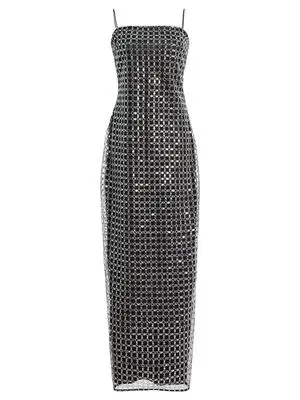 ROTATE BY BIRGER CHRISTENSEN Beaded Maxi Slip Dress - Black