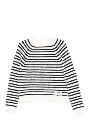 SEMICOUTURE Morgana Wool Blend Jumper - White