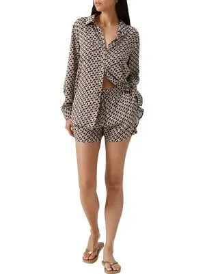 Melissa Odabash Millie Cover-up Shirt - Chain