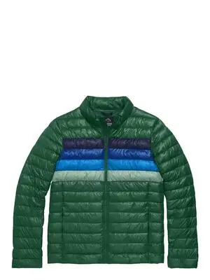 PRIMARY Stripe Puffer Jacket - Evergreen Placed Stripe