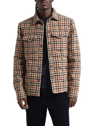 Moncler Gelt Virgin Wool Down Shirt Jacket - Check