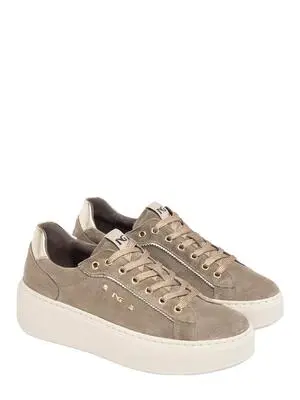 NEROGIARDINI Platform Suede Sneakers - Taupe