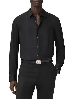 John Varvatos Ross Button-up Shirt - Black