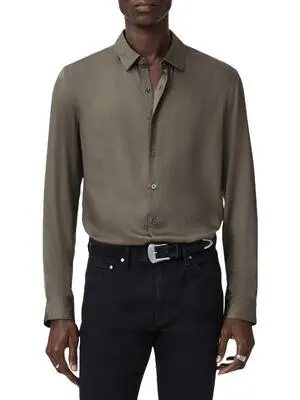 John Varvatos Ross Button-up Shirt - Teakwood