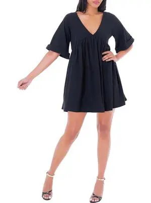 DAI MODA Annie Flare Mini Dress - Black