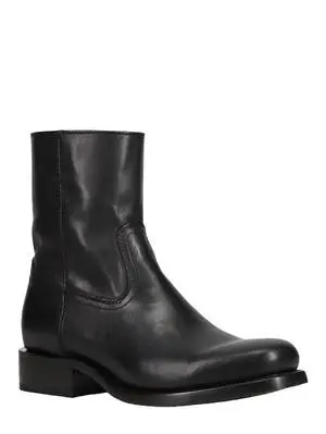 FRYE Campus Leather Plain Toe Zip Boots