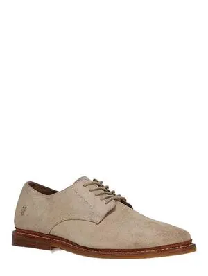 Frye Paul Suede Plain Toe Derby - Mushroom