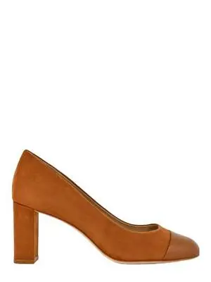 JOAN OLOFF SHOES Leather Cap Toe Pump - Autumn