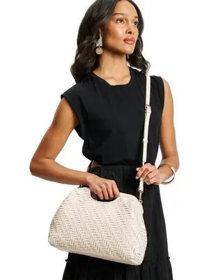 MODA LUXE Amara Crossbody Bag - Ivory