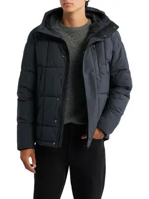 SAVE THE DUCK Fraser Water-resistant Quilted Hooded Parka - Black