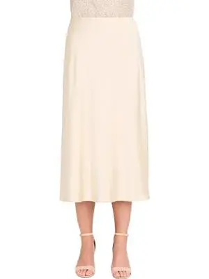 TAHARI ASL Satin Maxi Skirt - Champagne