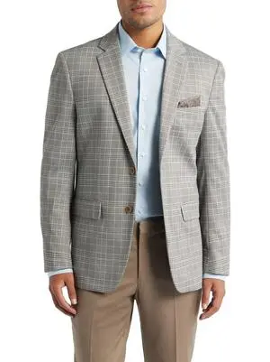 DANIEL HECHTER Glen Check Knit Sport Coat - Tan