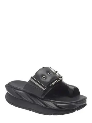 4CCCCEES Mellow Glow Toe Loop Platform Sandal Gun Metal