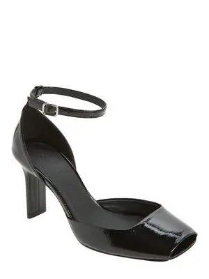 COURREGES Peep Toe D'orsay Pumps - Black