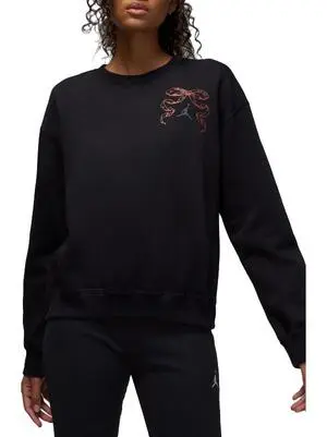 JORDAN Brooklyn Fleece Graphic Sweatshirt - Black