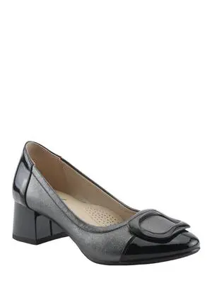 SPRING STEP SHOES Two-tone Cap Toe Pumps - Grey Metallic