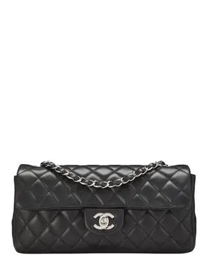 CHANEL Chanel Quilted Lambskin East West Flap Bag