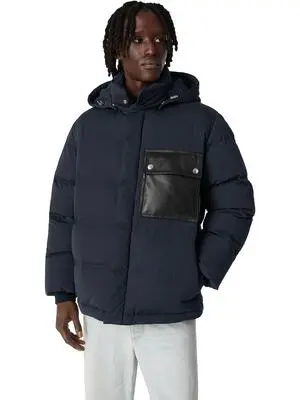 BOTTEGA  VENETA Tech Cotton Puffer Jacket - Midnight Blue