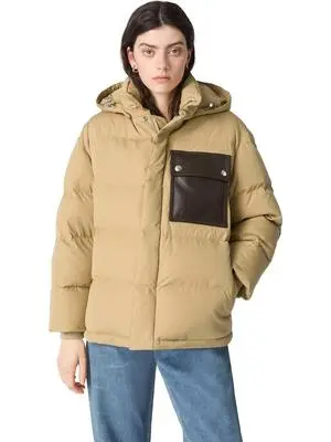 BOTTEGA  VENETA Tech Cotton Puffer Jacket - Desert