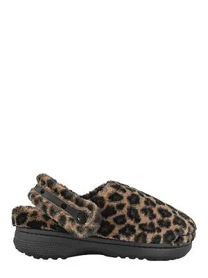CROCS Classic Faux-fur Clogs - Leopard