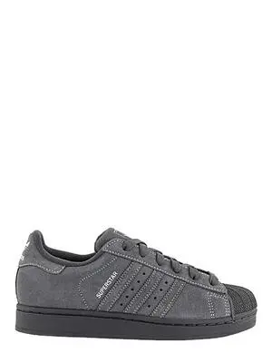 Adidas Superstar Ii Suede Trainers - Charcoal Grey Black
