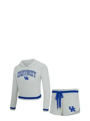 CONCEPTS SPORT Royal Kentucky Wildcats Whitley Hoodie And Shorts Set - Gray