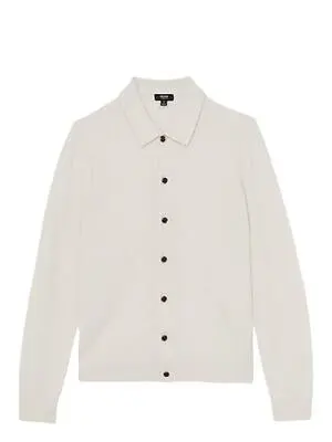 REISS Wool Knitted Cardigan - Off White