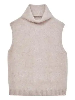 REISS X Atelier Brushed Cashmere Tank Neutral