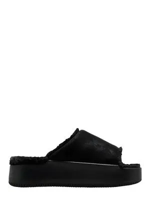Nike Calm Elevation Fur Slide - Black