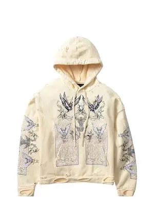 WHO DECIDES WAR BY EV BRAVADO Ascension Hooded Pullover - Cream