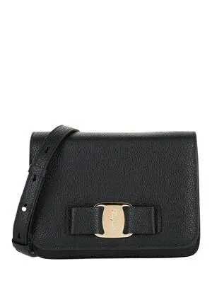 FERRAGAMO Vara Bow Crossbody Bag - Black