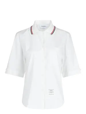 Thom Browne Poplin Box Pleated Shirt - White