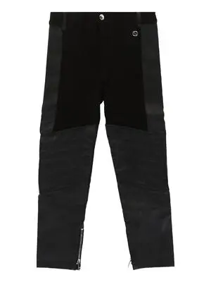 Gucci Faux Leather Mixed Media Pants - Black