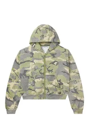 VALE FOREVER Crystal Camo Work Jacket - Green