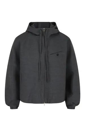 SALVATORE FERRAGAMO Wool Zip-Up Jacket