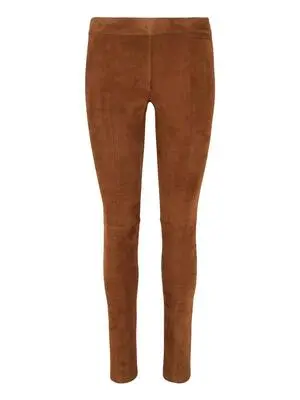 FERRAGAMO Suede Leggings - Brown
